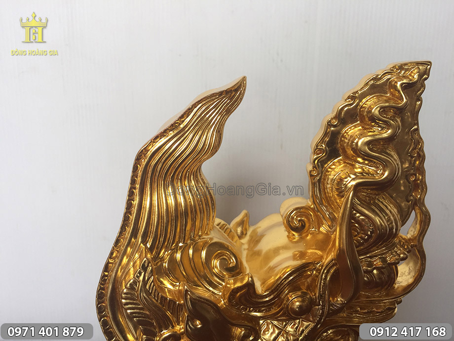 Đầu Rồng thời Lý Mạ Vàng